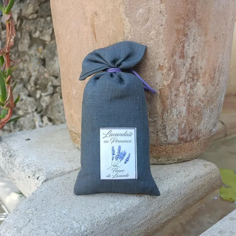 Sachet de Lavande fine Coton 40g - Gris | Boutique