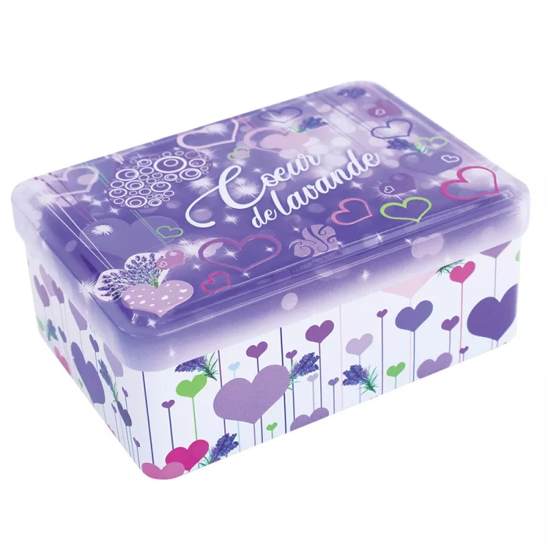 Large Empty Soap Box - Lavender Heart Design